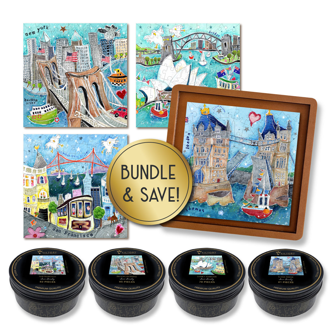 Susie Grindey Bridges MINI QT Tray Collection – Victory Wooden Puzzles